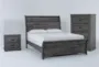 Cora Grey Queen 3 Piece Bedroom Set | Sleigh | Furnzy.com - Shop local ...